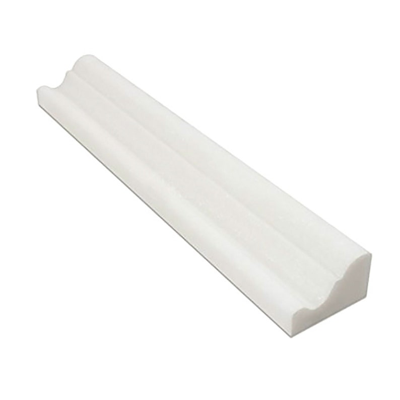 Thassos White Crown Trim Tile 2”x12” - Etsy