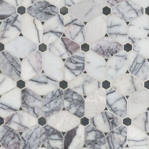Cecily Pattern Marble Mosaic Tile - Etsy
