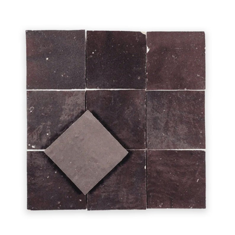 Cherry Zellige Moroccan Ceramic Wall Tile - Etsy
