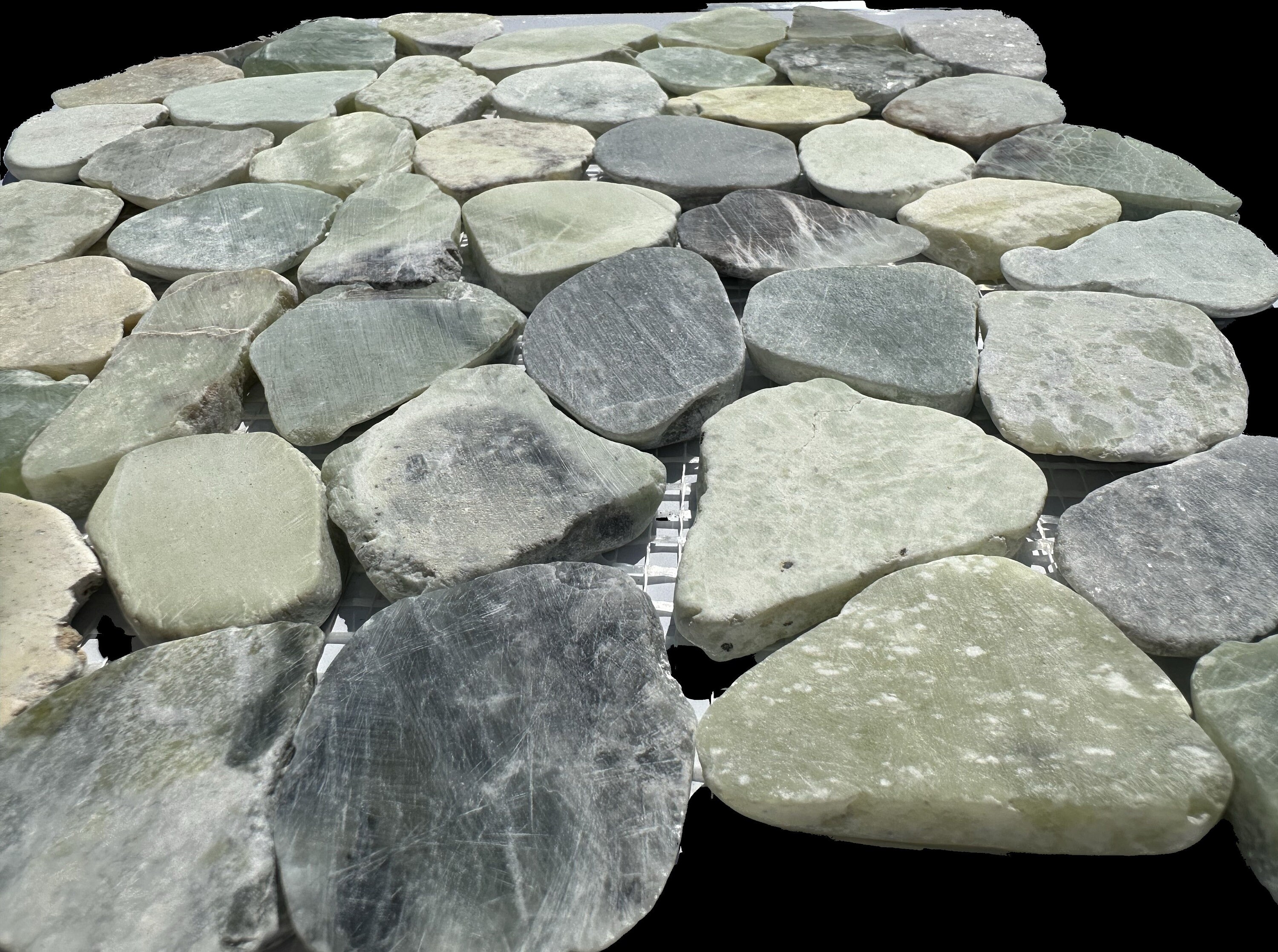 Green Flat Jade Pebble Mosaic 12” X 12” - Etsy