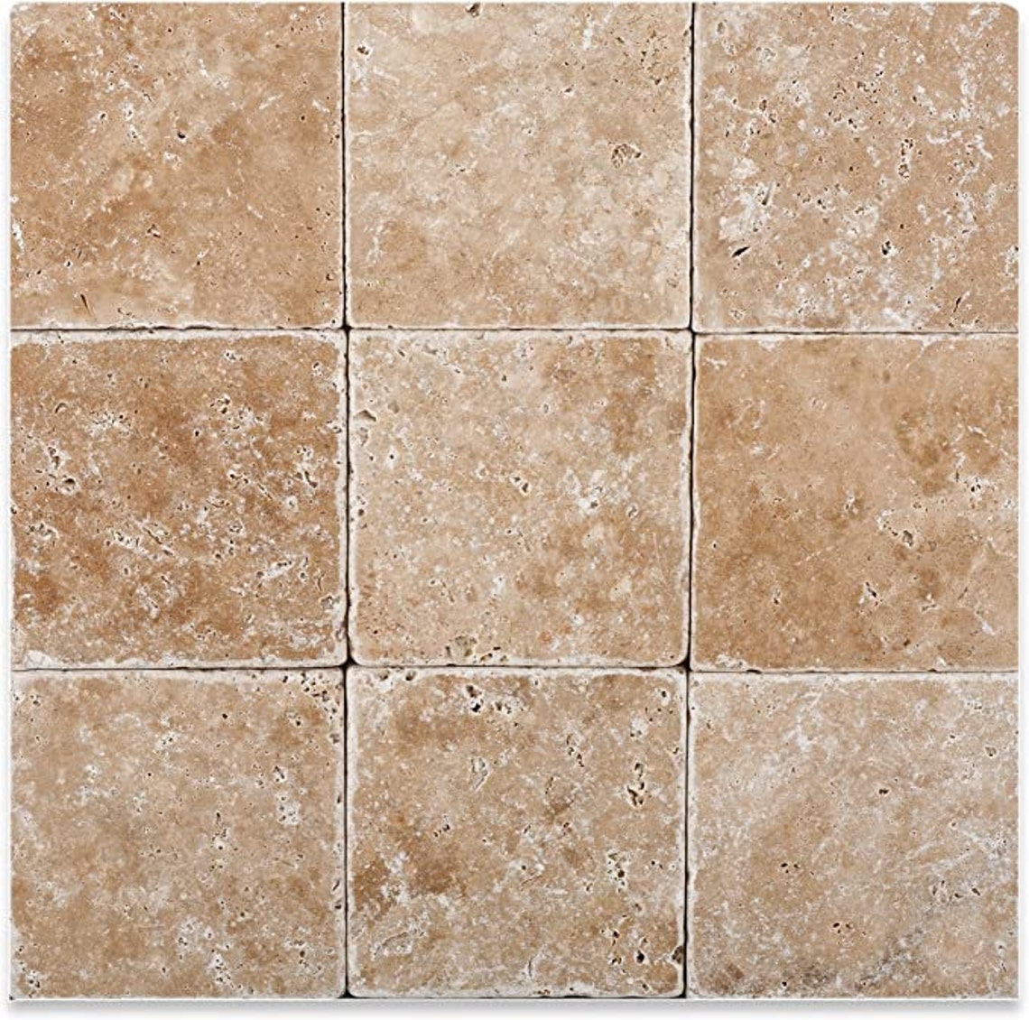 Walnut Travertine Tumbled Wall and Floor Tile 4x4” - Etsy