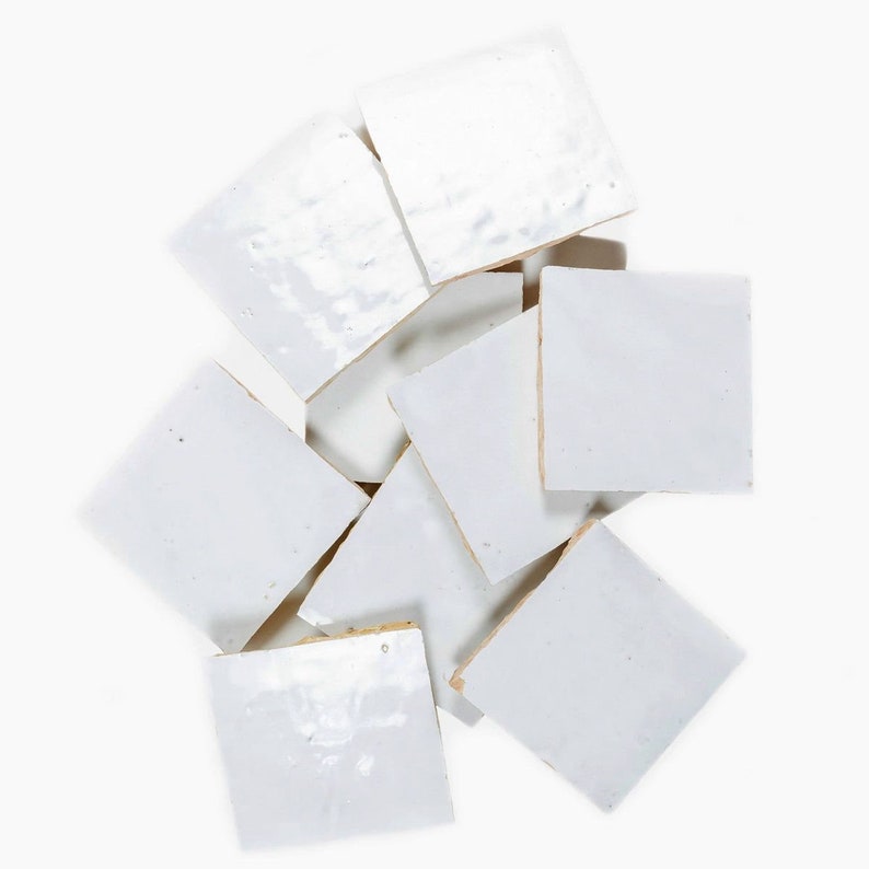 Pure White Zellige Moroccan Ceramic Wall Tile - Etsy