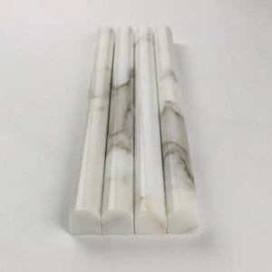 Calacatta Gold Pencil Liner Trim Tile 3/4 X12” - Etsy