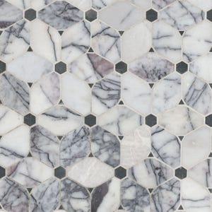 Cecily Pattern Marble Mosaic Tile - Etsy