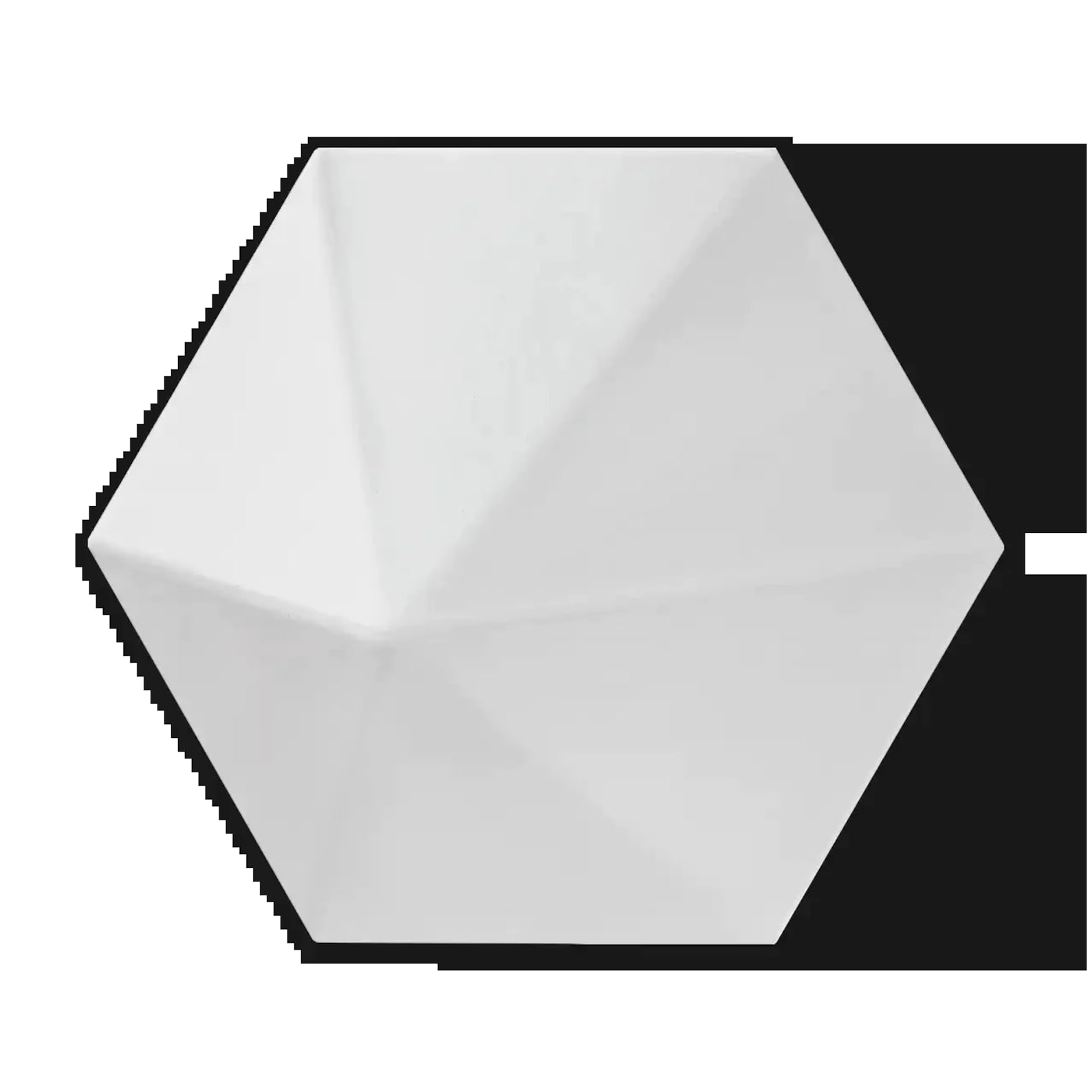 Dimensions Quasar 6”x7” Hexagon White Ceramic Wall Tile - Etsy