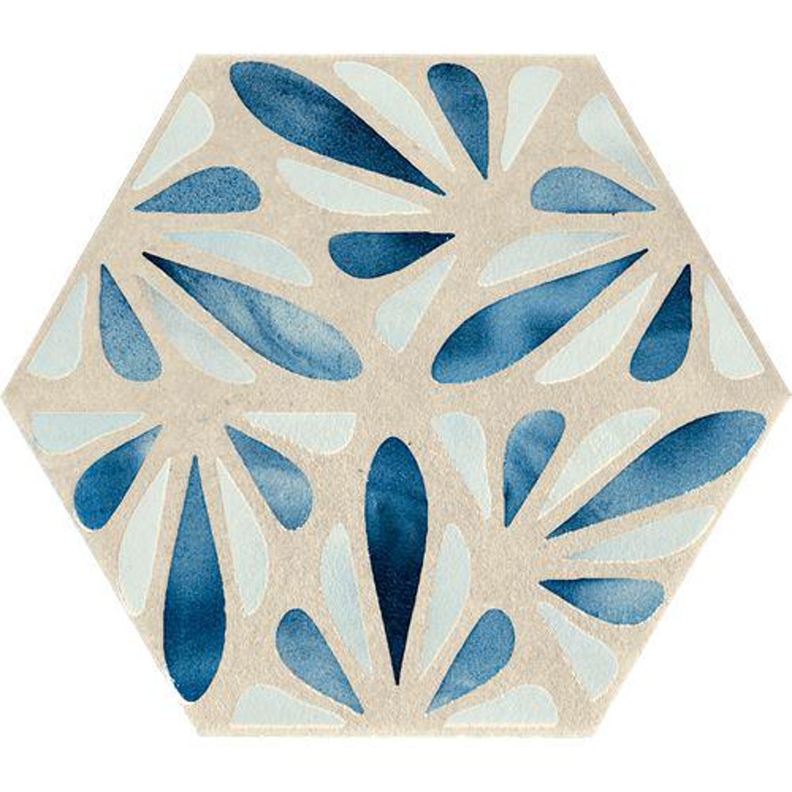 Terrapetal Fusion Stoneware Hexagon Tile 8.5x10” - Etsy