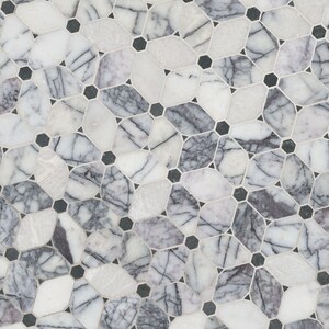 Cecily Pattern Marble Mosaic Tile - Etsy