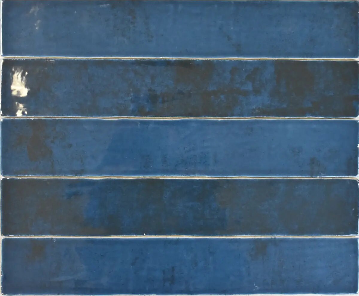 Zellige Deep Blue 2X16 Ceramic Wall Tile - Etsy