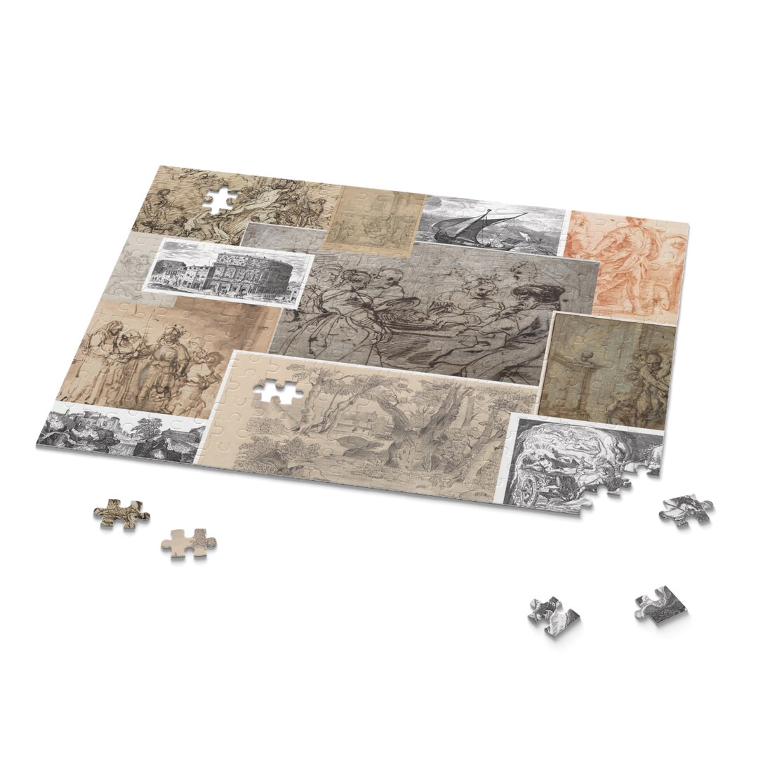 Vintage Sketch Puzzle Aesthetic Puzzle Academia Puzzle Antique Artsy ...