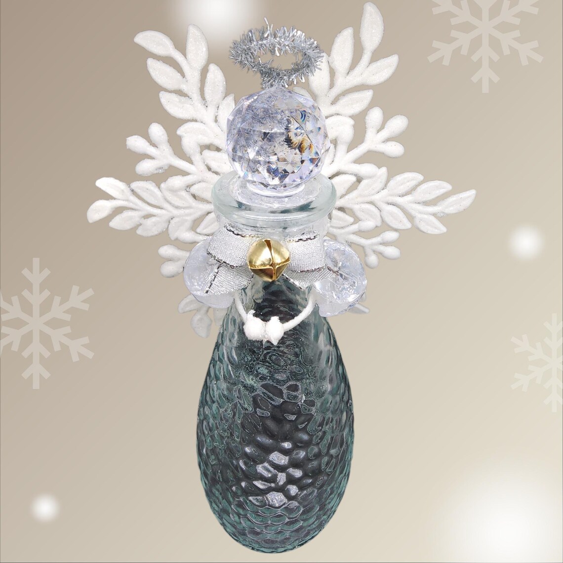 Glass Angel Figurine, Christmas Display, 9" Tall - Etsy