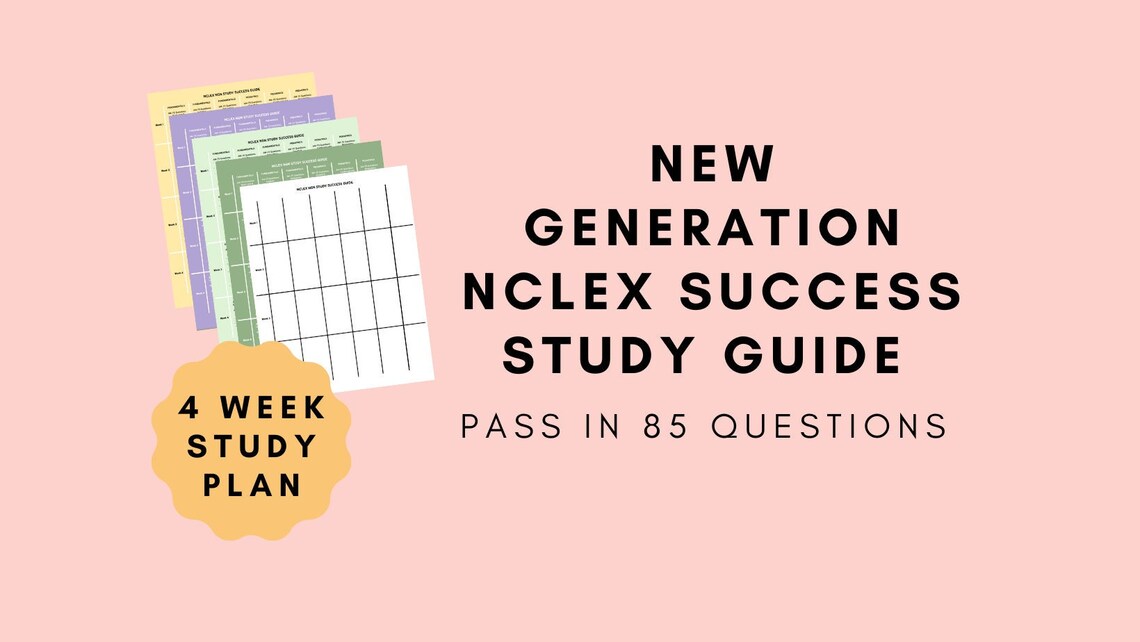 4 Week New Generation NCLEX Success Study Guide - Etsy