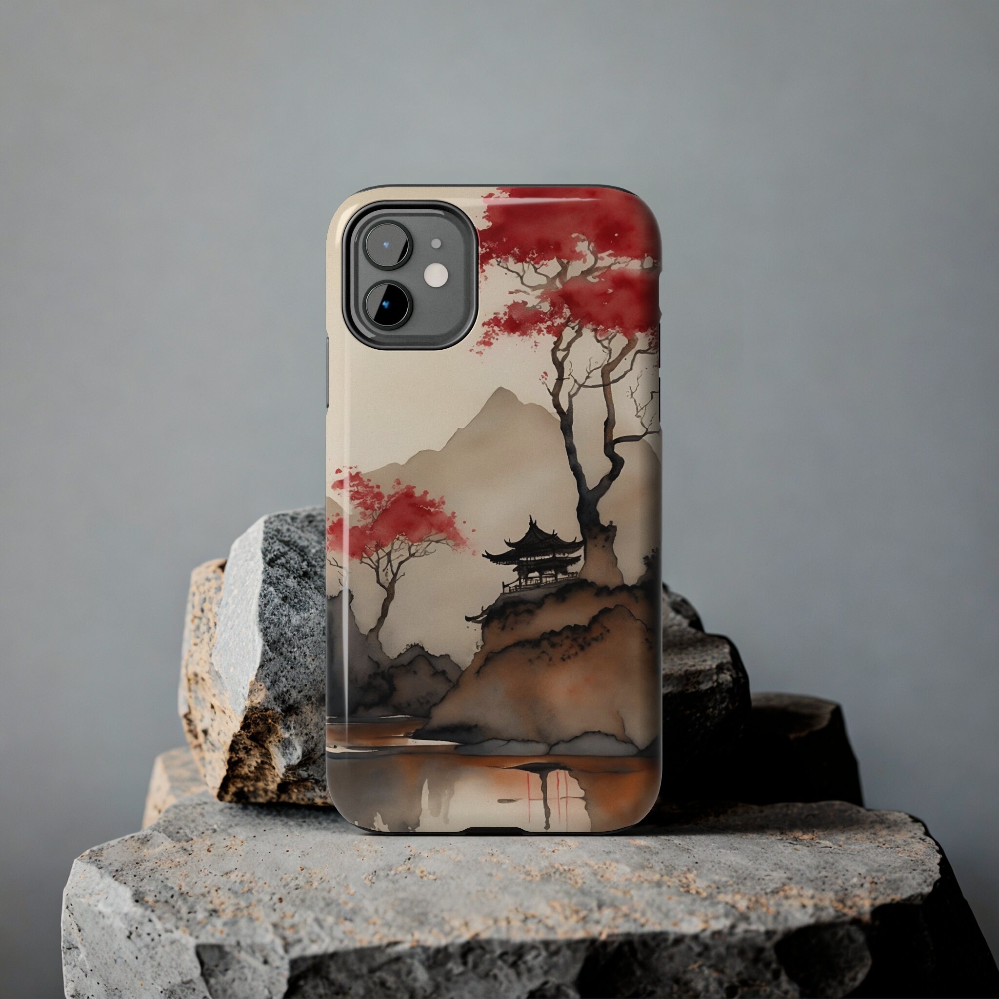 Japanese Sepia Ink iPhone Cases, Ancient Japan, Protective Phone Case ...