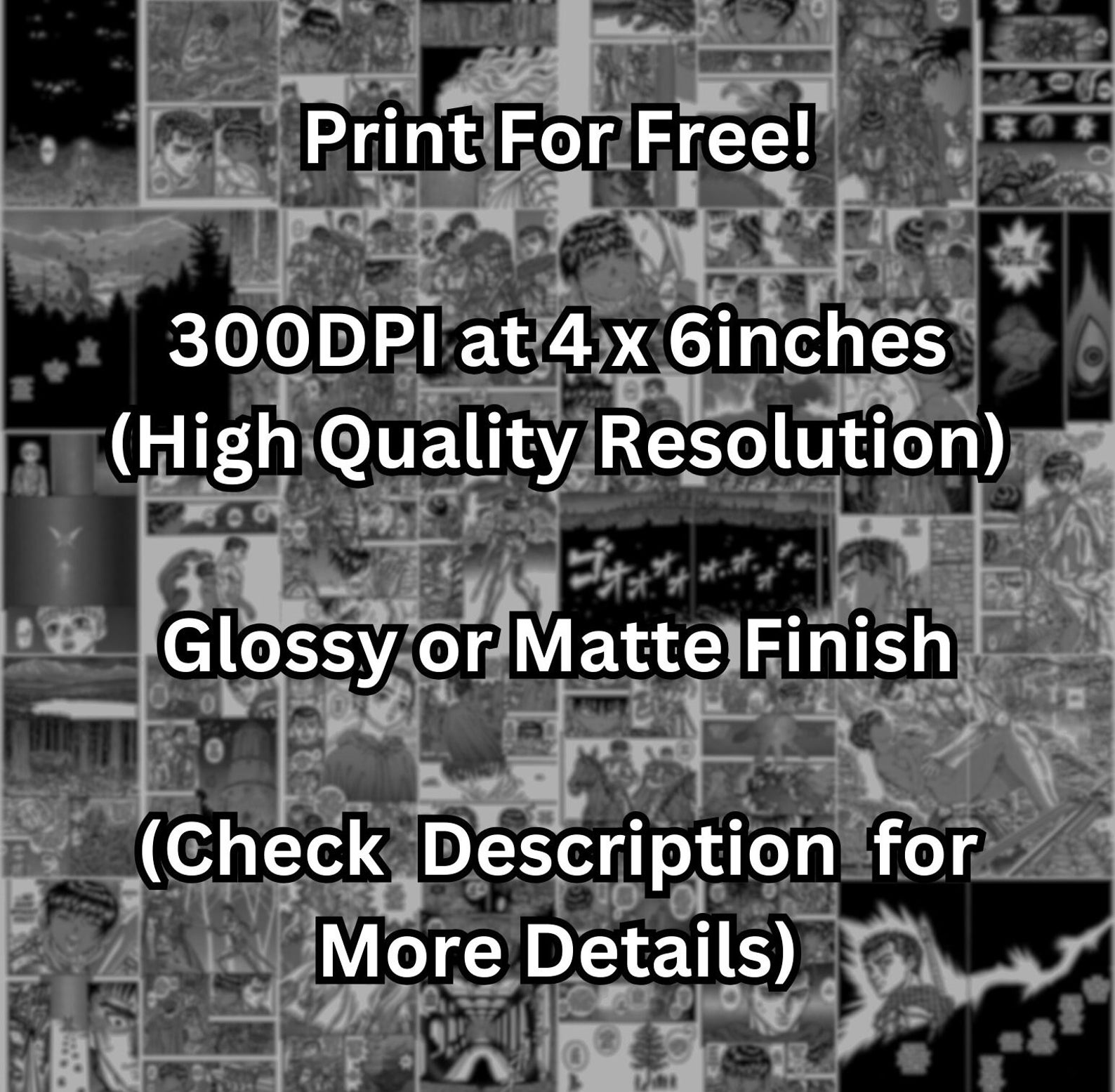 Vagabond Manga Panel Collage Kit: Anime Room Decor (1556 Pcs) (digital ...