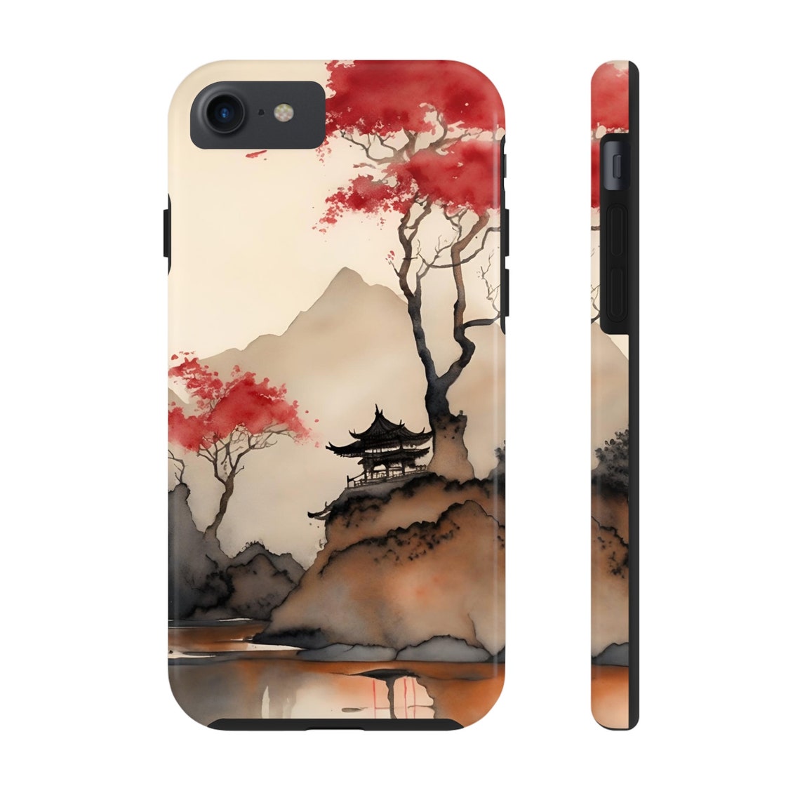 Japanese Sepia Ink iPhone Cases, Ancient Japan, Protective Phone Case ...