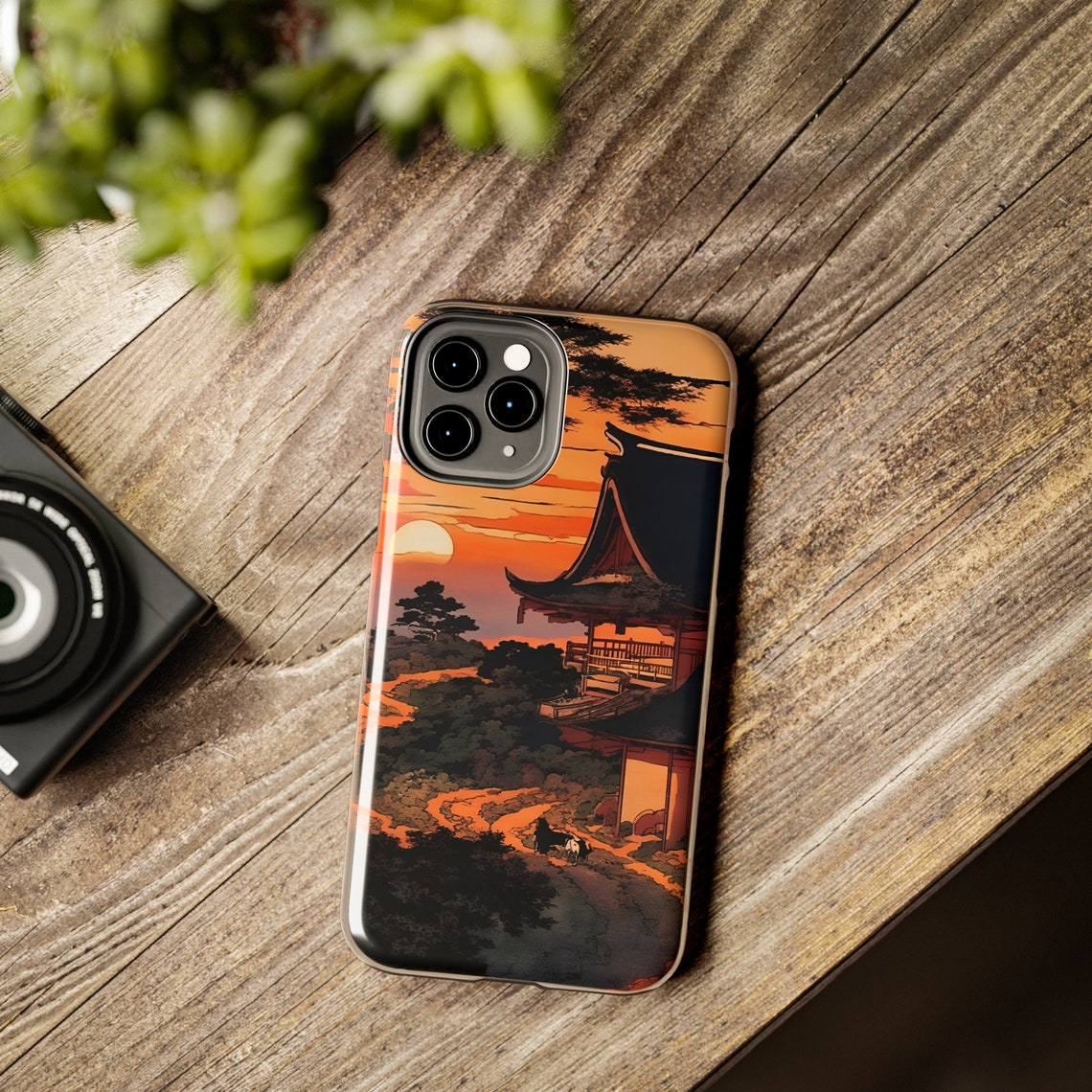 Vintage Japanese Farm Ukiyo-e Style Artwork Phone Case, Antique ...