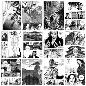 Vagabond Manga Panel Collage Kit: Anime Room Decor (1556 Pcs) (digital ...