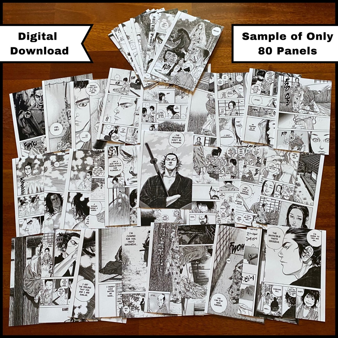 Vagabond Manga Panel Collage Kit: Anime Room Decor (1556 Pcs) (digital ...