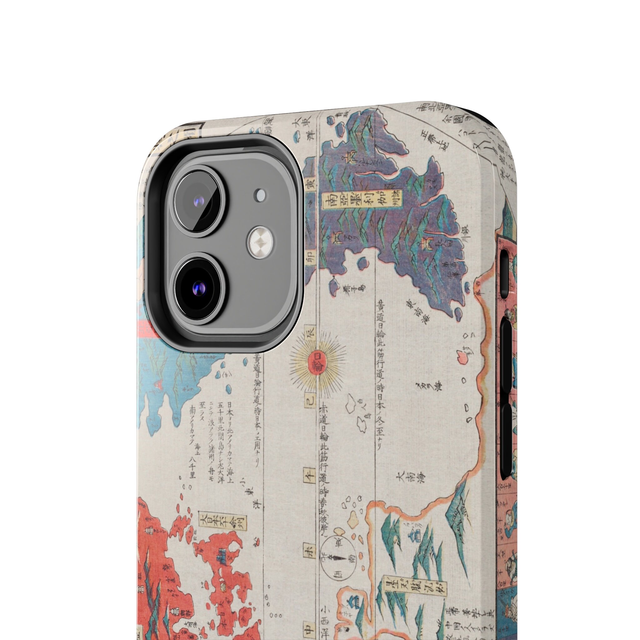 Vintage Japanese World Map Phone Case, Antique Japanese Phone Case ...