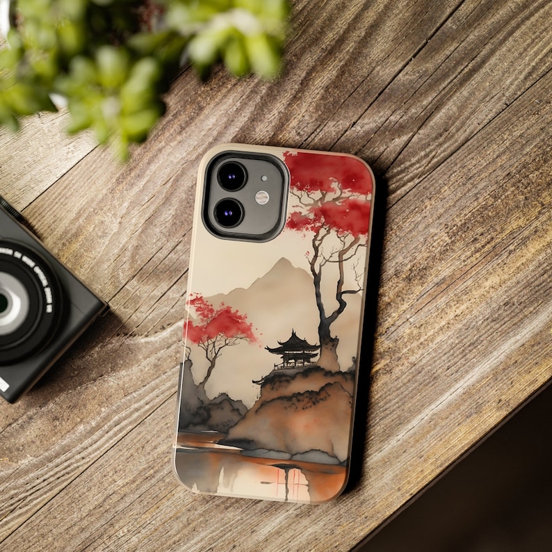 Japanese Sepia Ink iPhone Cases, Ancient Japan, Protective Phone Case ...