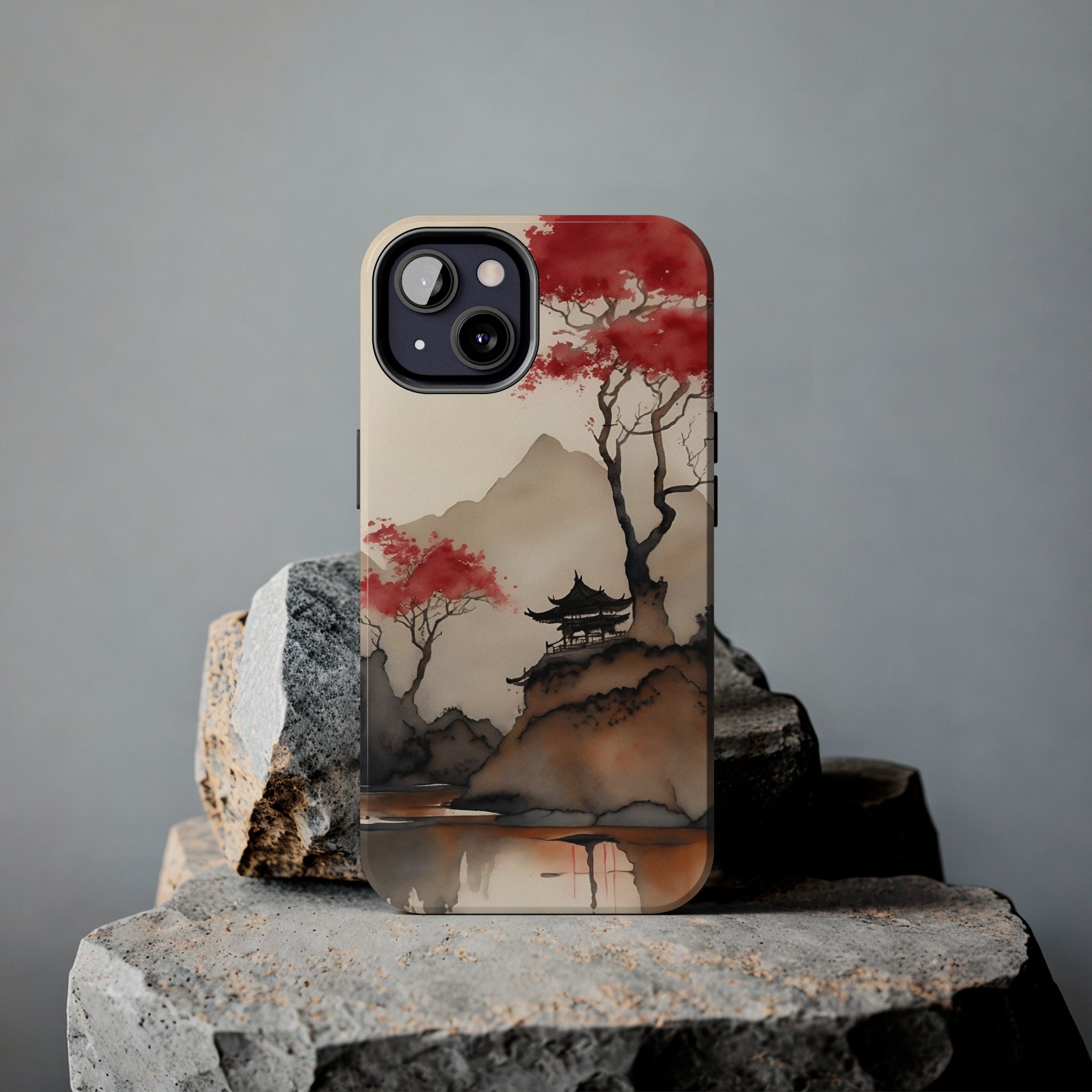 Japanese Sepia Ink iPhone Cases, Ancient Japan, Protective Phone Case ...