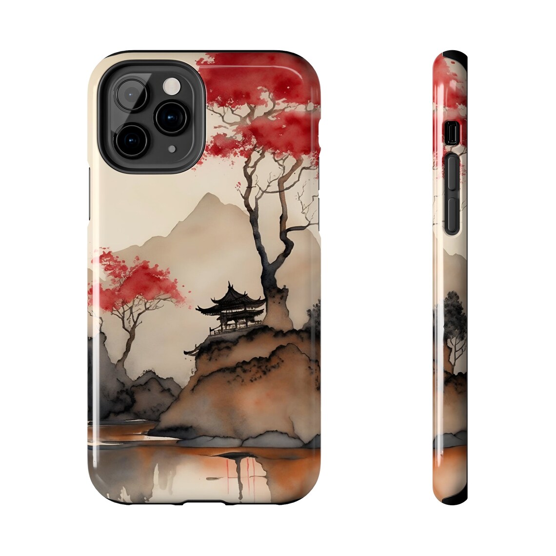Japanese Sepia Ink iPhone Cases, Ancient Japan, Protective Phone Case ...