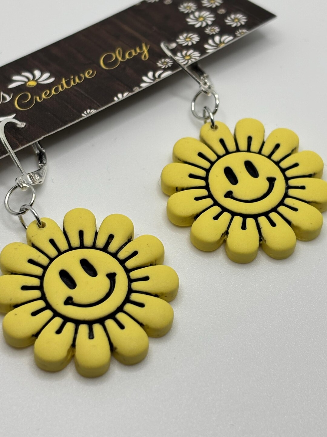 Yellow Smiley Face Earrings, Happy Earrings, Cheerful Gift, Female ...