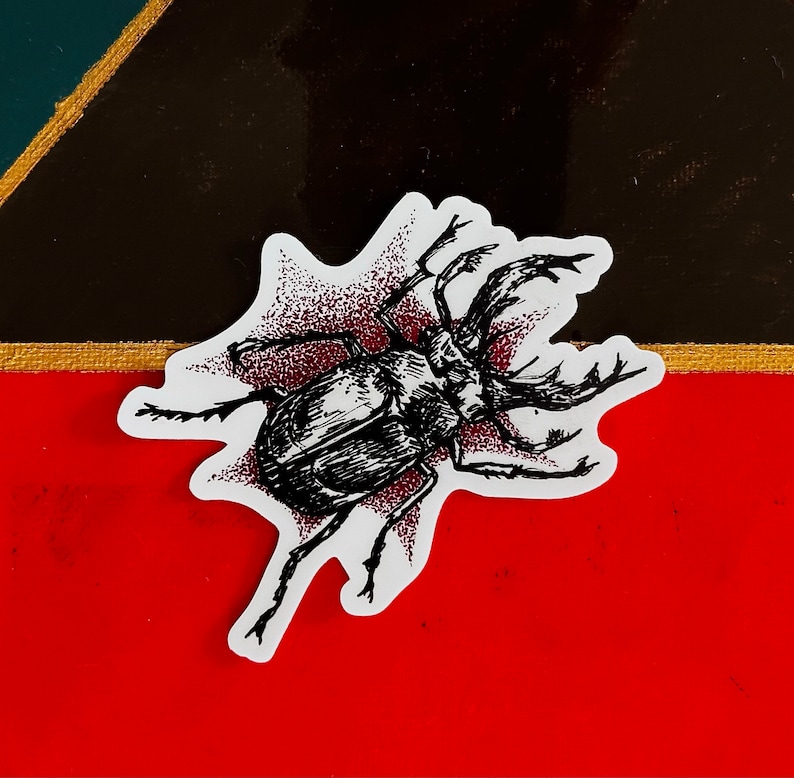 Stag Beetle Sticker - Etsy