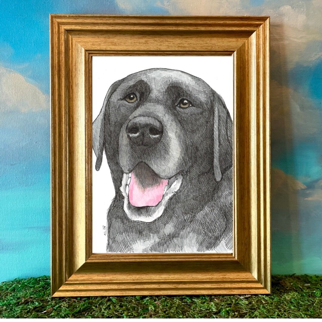 Custom Color Pencil Dog Portrait on Paper 5x7 Inches (unframed) - Etsy