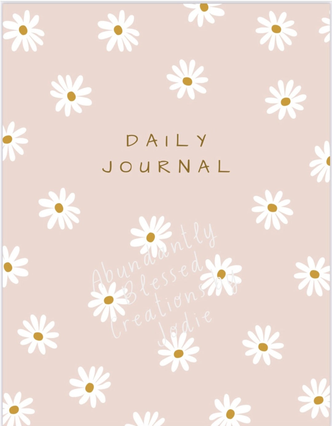 Pink Daisy Daily Journal digital Printable - Etsy