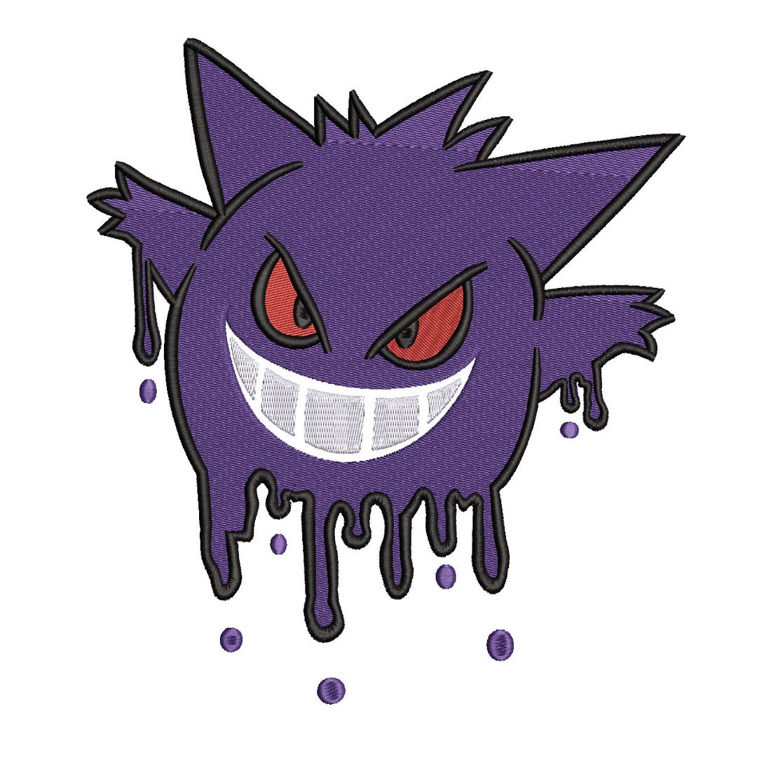 POKEMON gengar Embroidery Design Files Cartoon Movie Design for ...