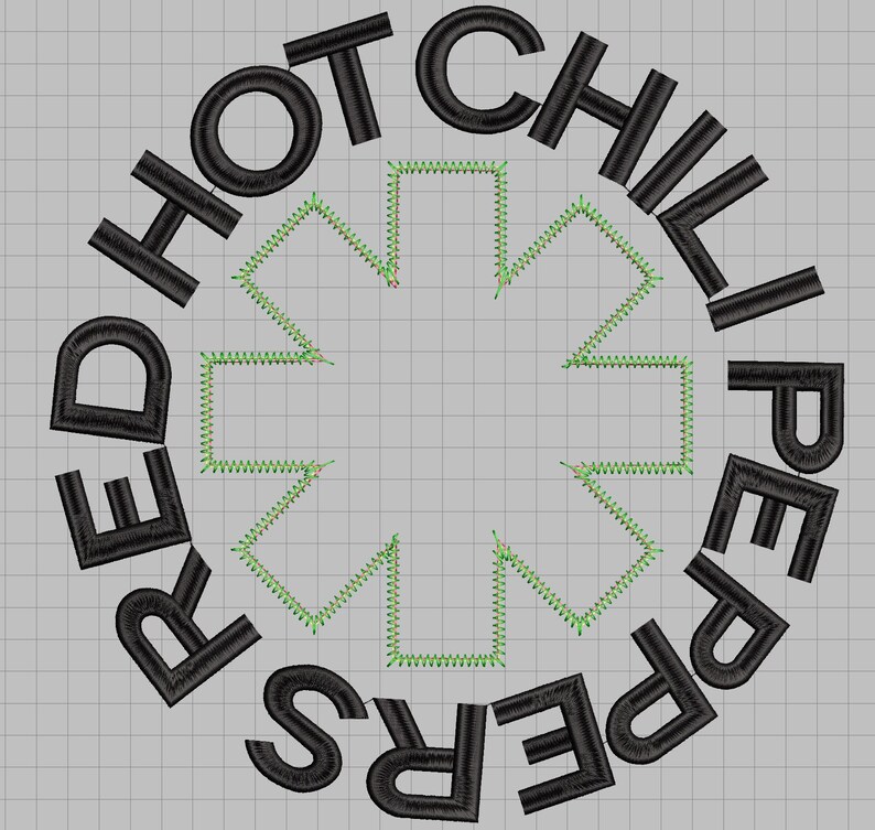 Red Hot Chili Peppers Embroidery Design - Rock Band Logo (PES, DST) - Etsy