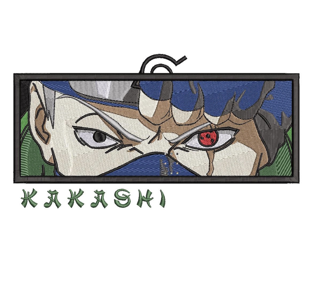 Kakashi Anime Embroidery Design – Naruto Character, Machine File (PES ...