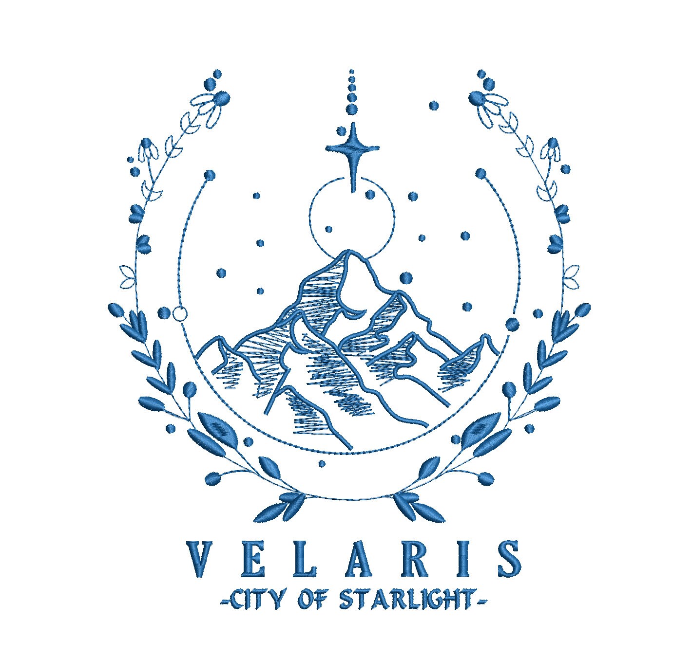 ACOTAR Velaris based on Book Embroidery Design Files Fantasy Book ...