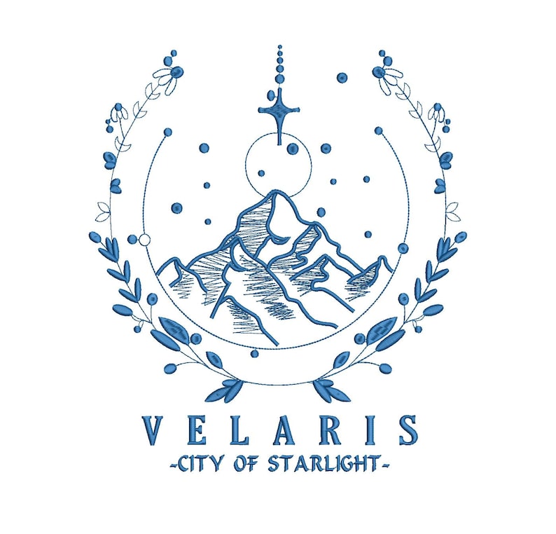 ACOTAR Velaris (based on Book) Embroidery Design Files- Fantasy Book ...
