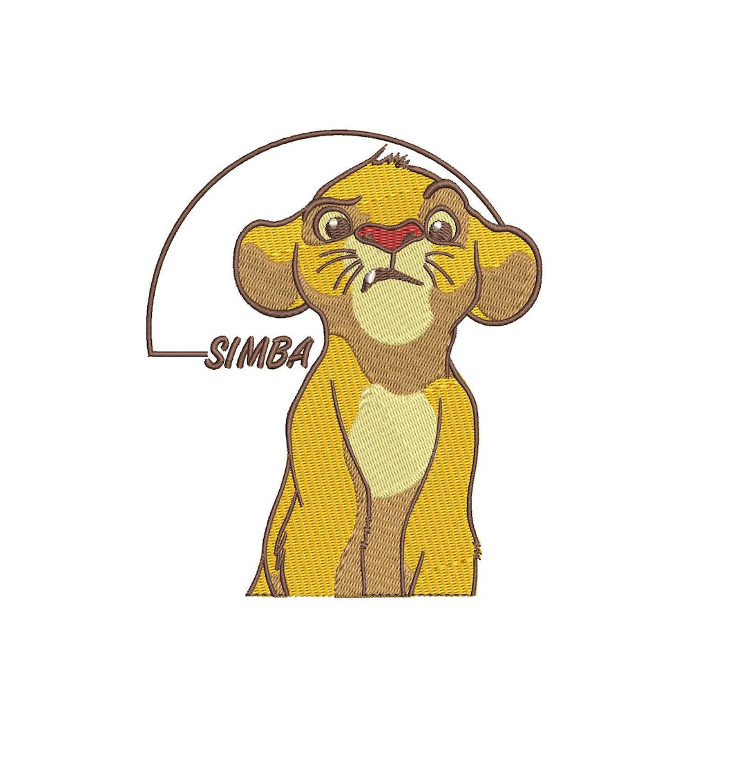 The Lion King, Simba Cartoon Movie Embroidery Design Files Movie Design ...