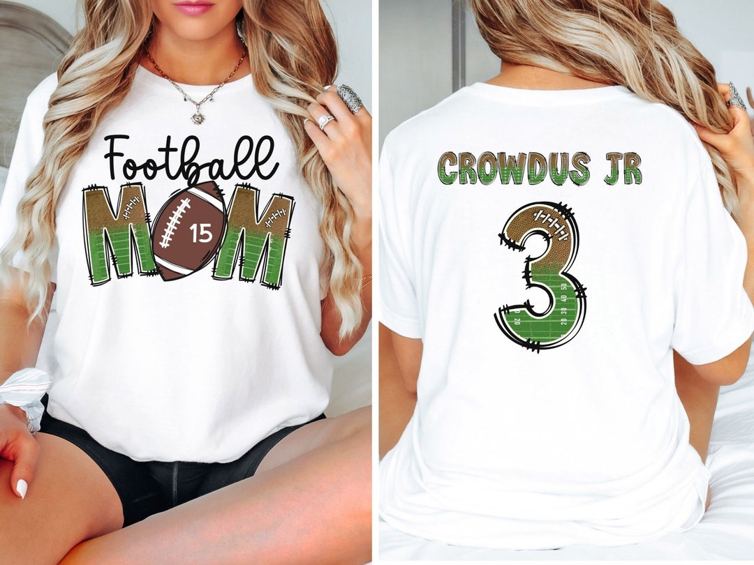 Custom Football Mom Shirt/senior Football Mom Tee/personalized Football ...