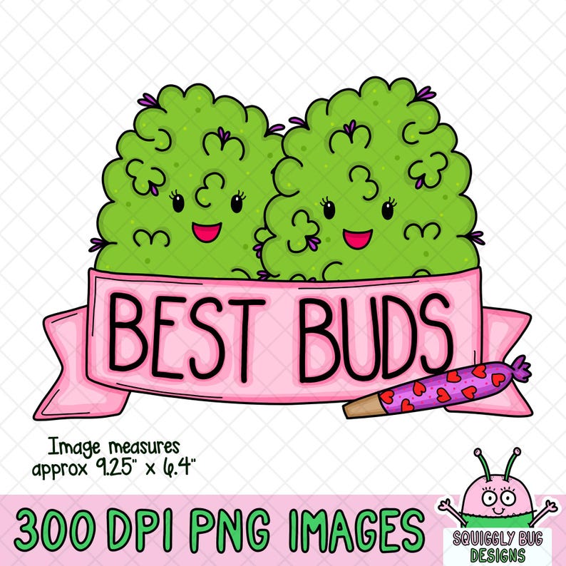 Cannabis Clipart - Best Buds - Marijuana - Joint - Cute Weed Buds ...