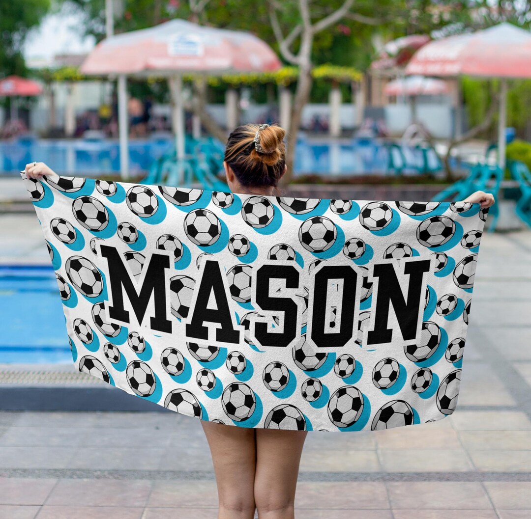 Personalized Soccer Beach Towel for Girls Unique Soccer Gifts Youth ...