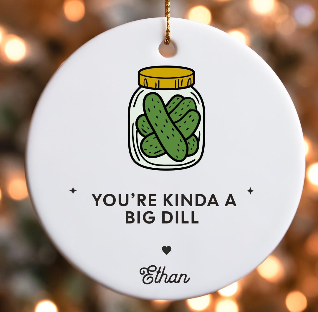 Personalized Pickle Christmas Ornaments,custom Positive Pickle Ornament ...