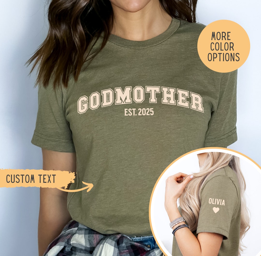 Personalized Godmother Shirt,custom Godmama T-shirt,godmother Tee ...