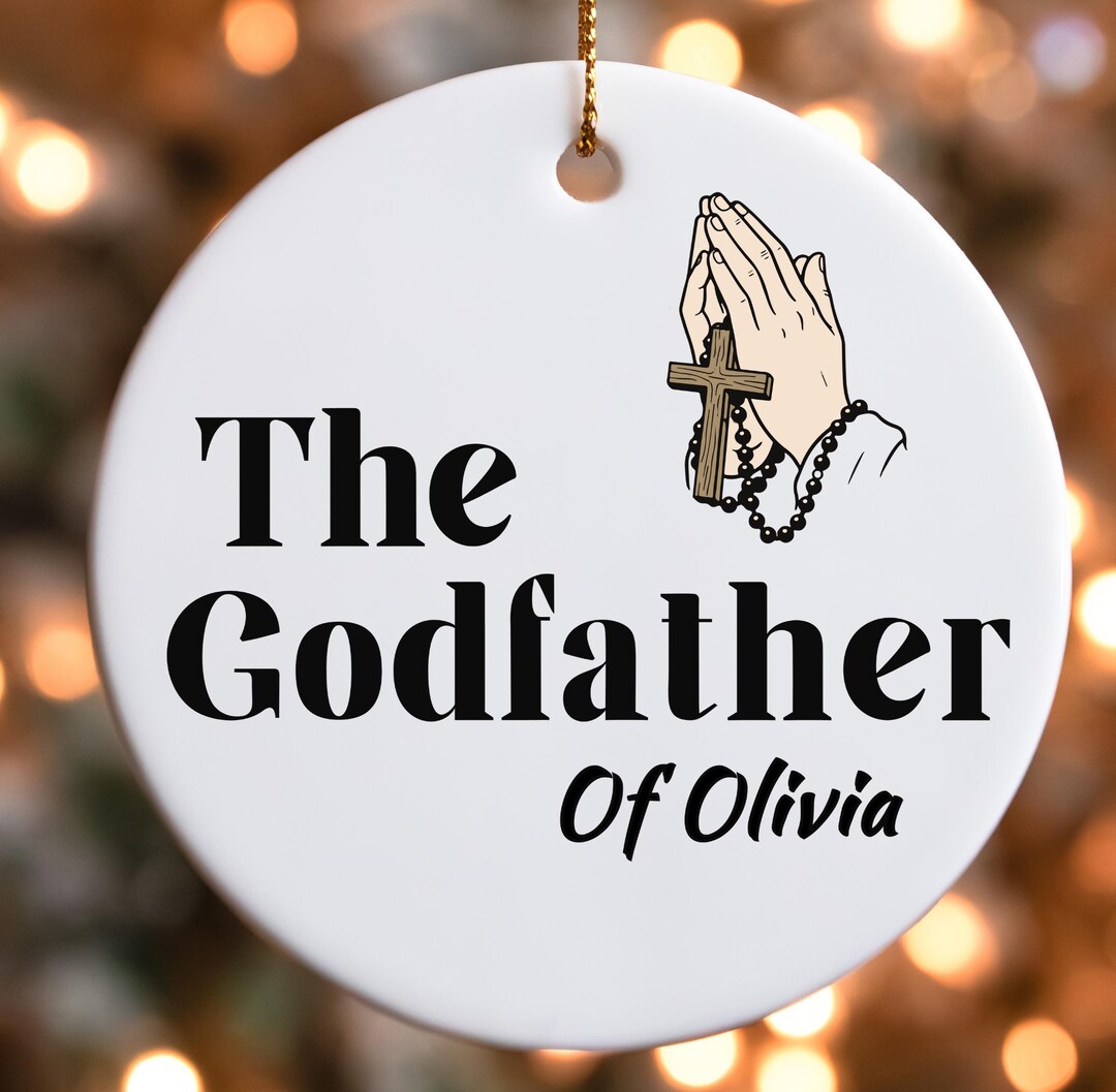 Godfather Ornament, Persoanlized Baptism Gift for Godfather, Godfather ...
