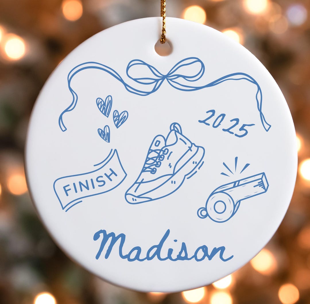 Personalized Running Ornament Half Marathon Gift Custom Cross Country ...