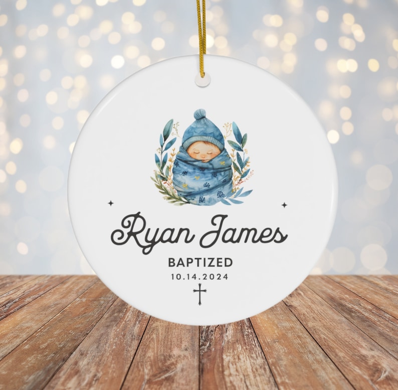 Personalized Baby Boy Baptism Ornament,dedication Gift,baptism Gift ...