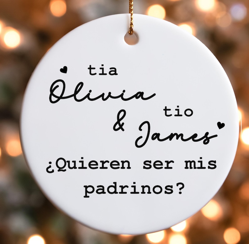 Godparents Proposal Ornament, Will You Be My Godparents, Godparents ...