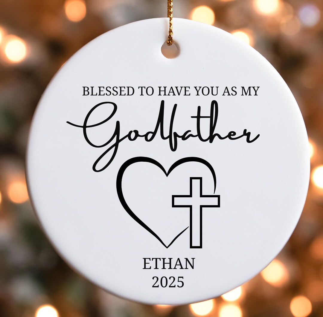 Personalized Godfather Ornament Will You Be My Godfather Gift From ...