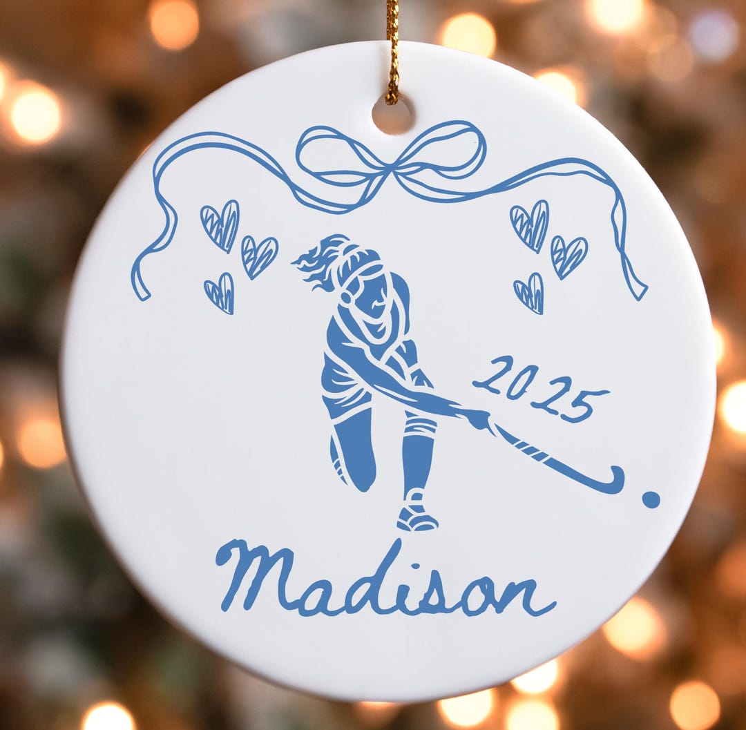 Personalized Doodle Field Hockey Ornament for Girls Field Hockey Gifts ...
