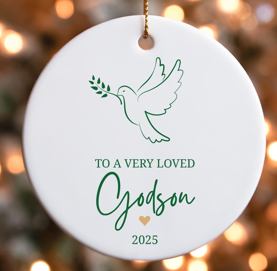 Personalized Godson Ornament Custom Baptism Gifts for Godson Christmas ...