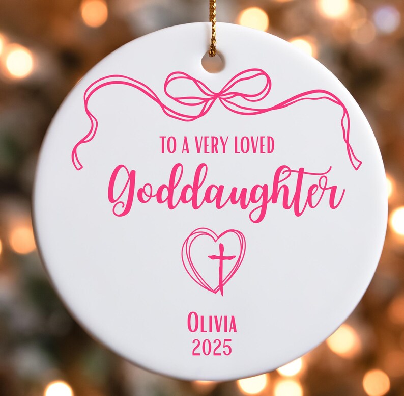 Personalized Goddaughter Ornament Custom Baptism Gifts for Goddaughter ...