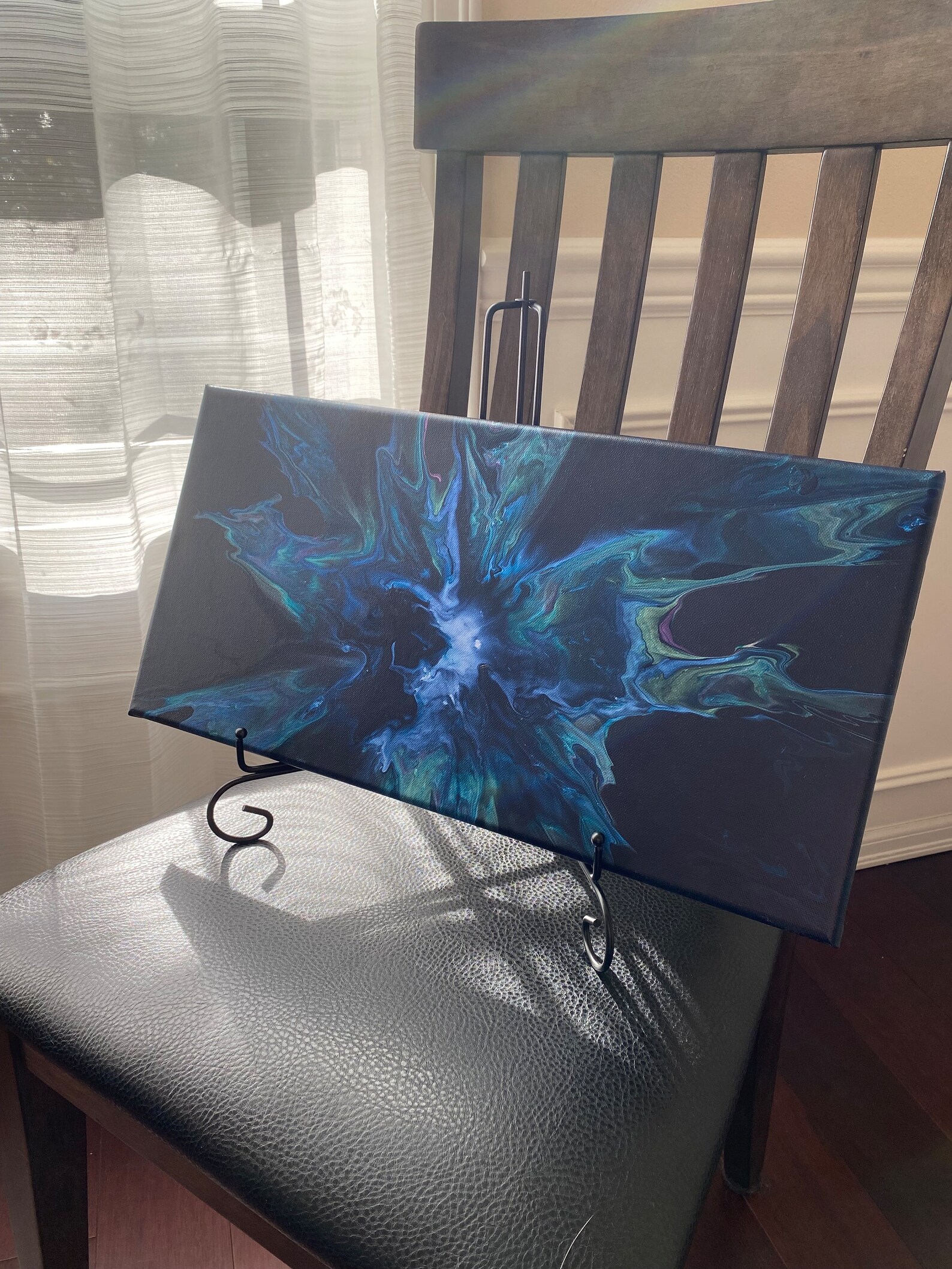 Fluid Painting Pearl Splash, Original Fluid Art, Acrylic Pour, Abstract ...