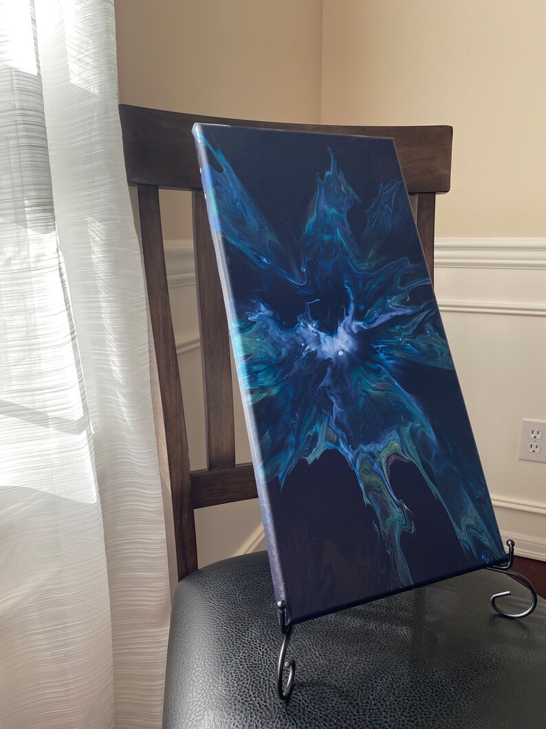 Fluid Painting Pearl Splash, Original Fluid Art, Acrylic Pour, Abstract ...